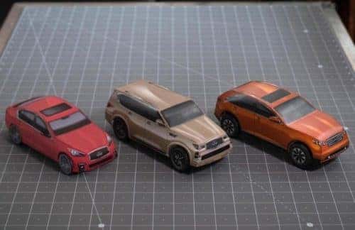 INFINITI Carigami Lets You Build the Q50, QX80, FX35 & QX55 at Home